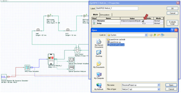 OptiSPICE Netlist Component - Optiwave
