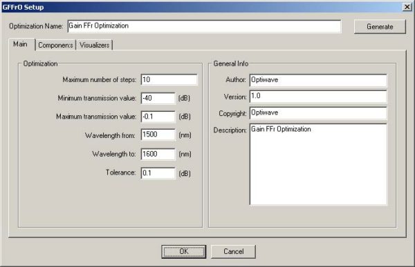 Gain Flattening Filter Optimization - Optiwave