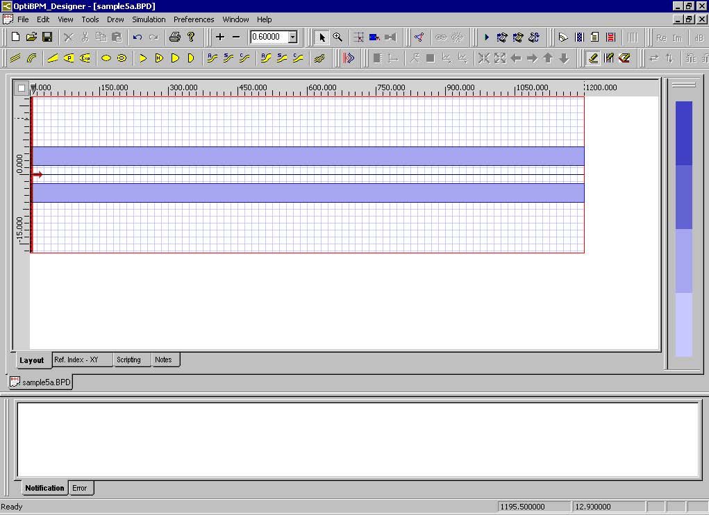 Drawing and Positioning the Waveguides - Optiwave