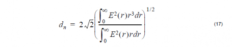Mode Field Diameter and Mode Area Definitions - Optiwave