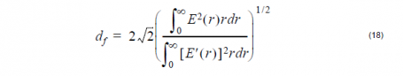 Mode Field Diameter and Mode Area Definitions - Optiwave