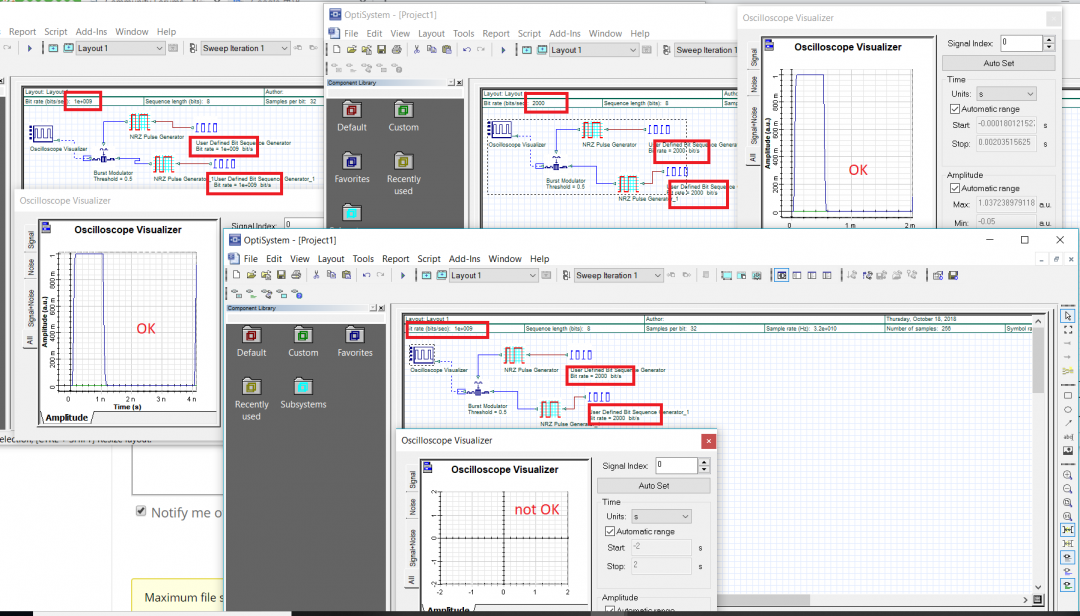 How to create a BEN (Burst enable) in the Optisystem - Optiwave