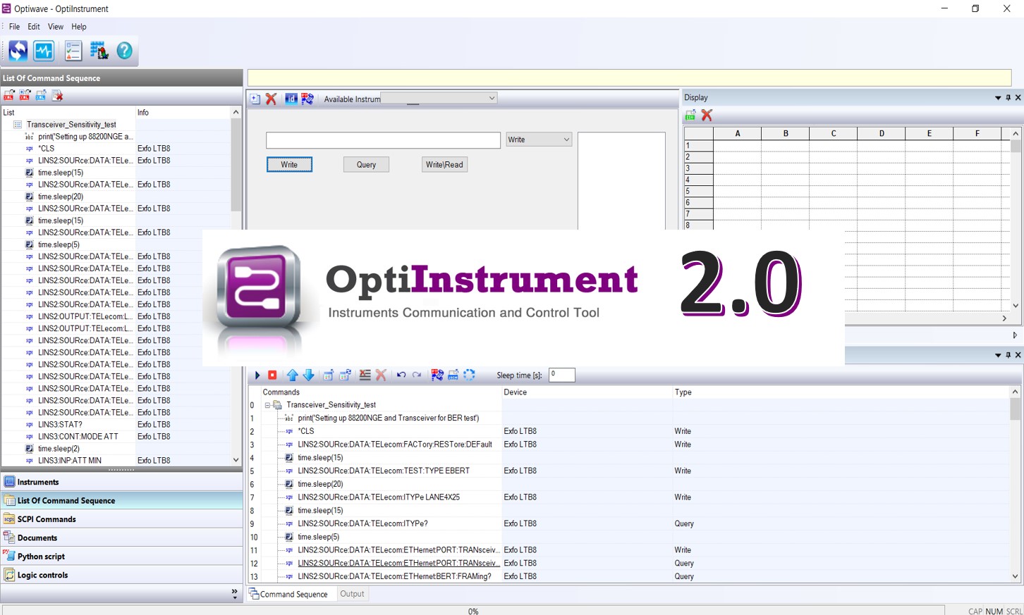 OptiInstrument 2.0 Release