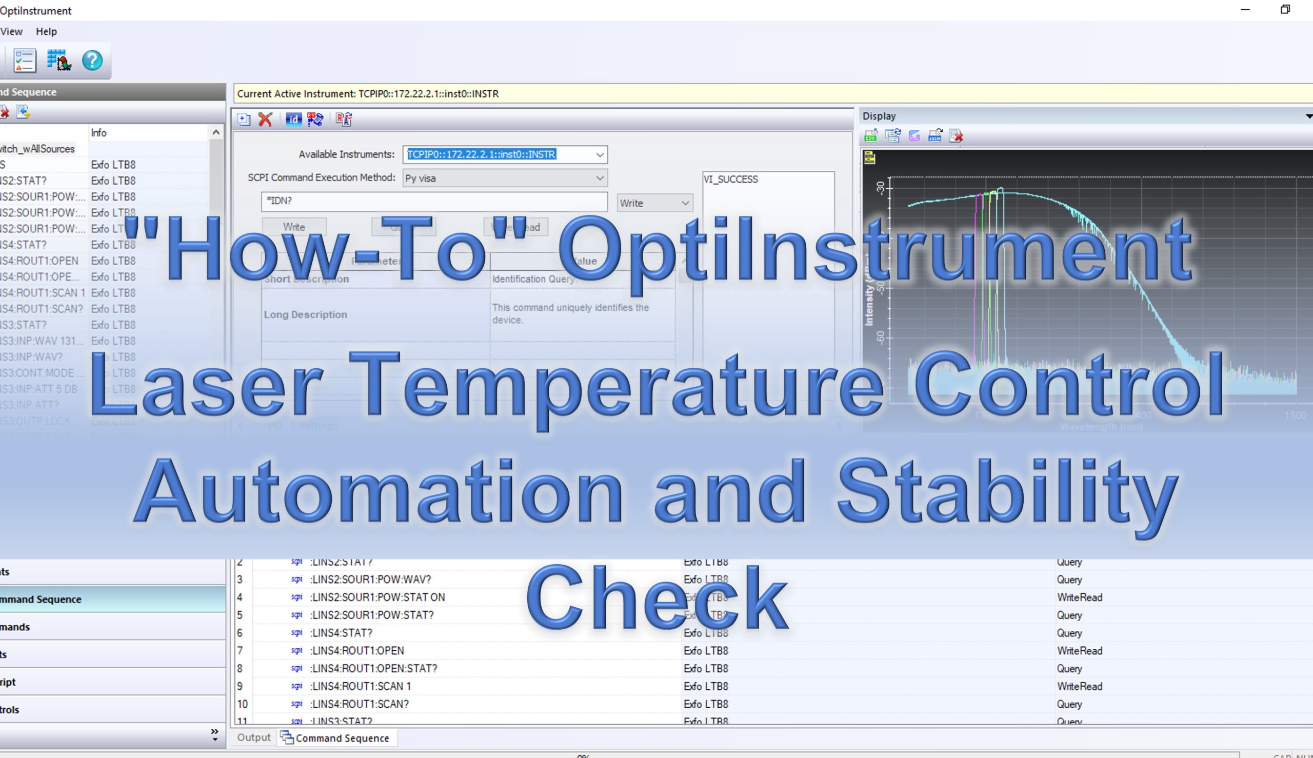 "How-To" OptiInstrument - Laser Temperature Control Automation and Stability Check - Optiwave